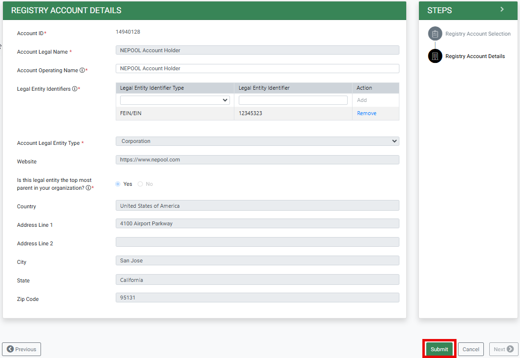 Update Account Profile – CHETS